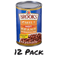 ( 12 Pack) Brooks Chili Beans, Canned Red Beans in Chili Sauce, Hot ...