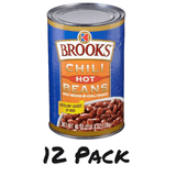 ( 12 Pack) Brooks Chili Beans, Canned Red Beans in Chili Sauce, Hot ...