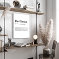 Affixzi Resilience Definition Wall Art, Motivational Quotes, Black ...