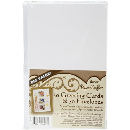 Heavyweight A2 Cards W/Envelopes (4.375"X5.75") 50/Pkg-White - Walmart.ca