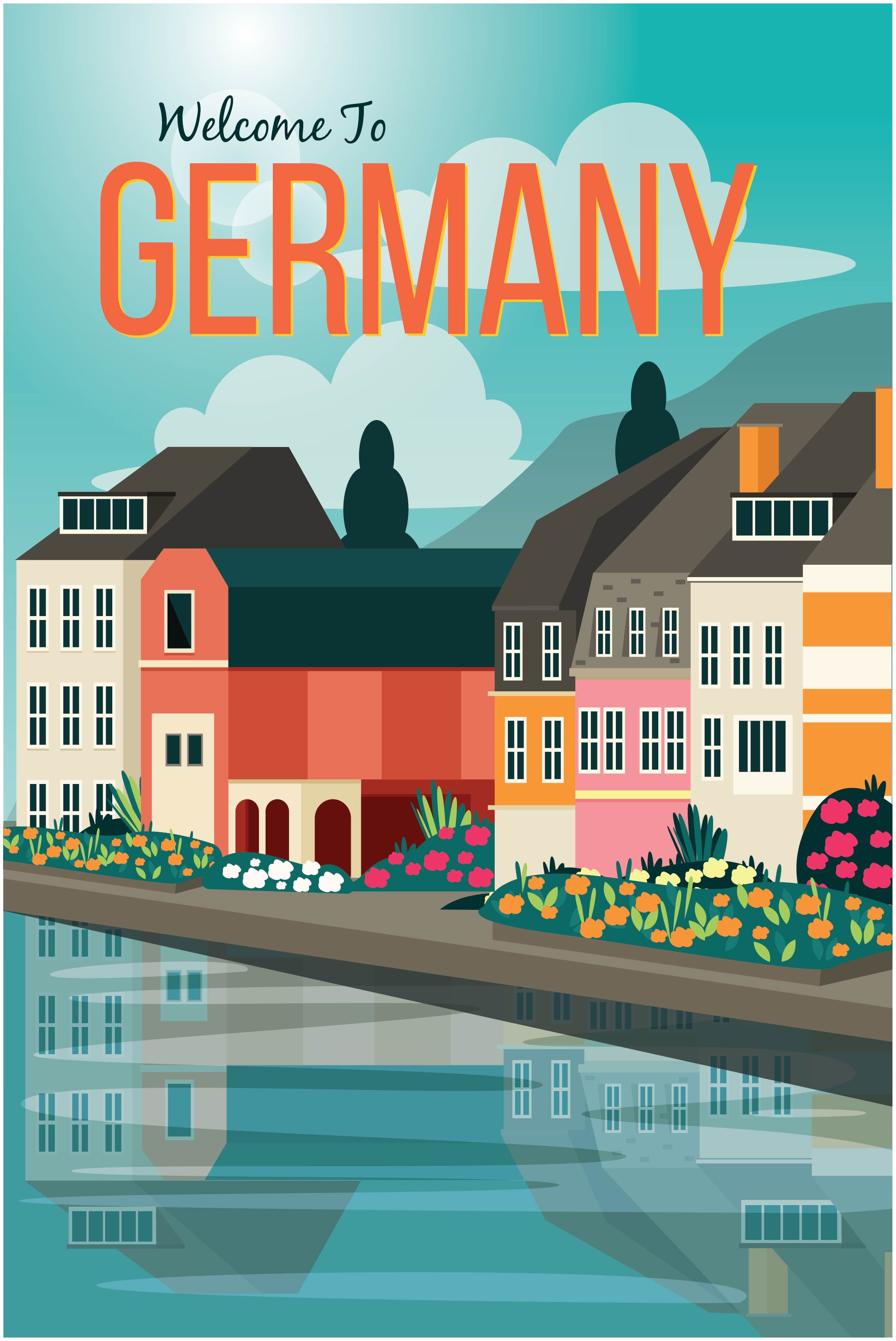 EzPosterPrints - Retro World Famous City Posters - Decorative, Vintage ...