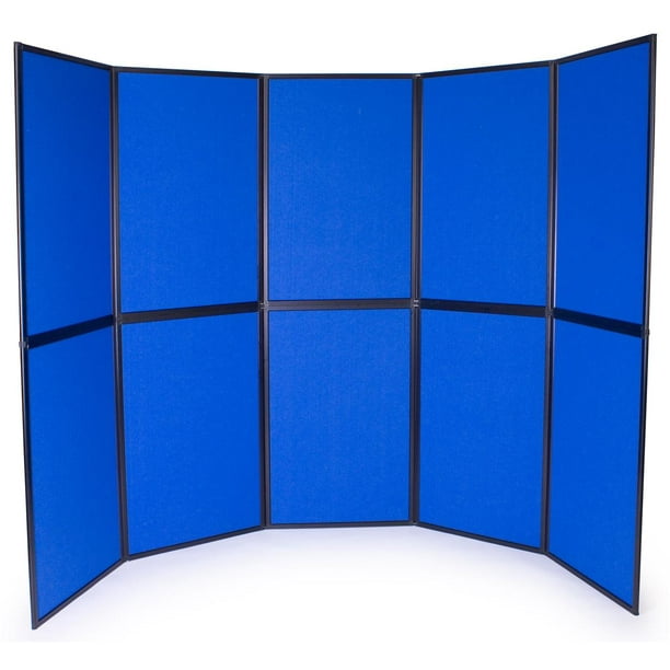Displays2go 10-Panel Trade Show Display with Aluminum Frame, Easy Setup ...