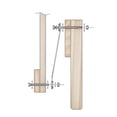 WoodRiver 4-Piece Glider Bracket Hardware with Sealed Bearings, 7-1/2 ...