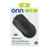 Onn+ Rechargeable Wireless Gaming Mouse with LED RGB Lighting, 8 ...