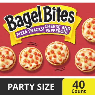 Great Value Cheese & Pepperoni Mini Pizza Bagels, 31.1 oz, 40 Count ...
