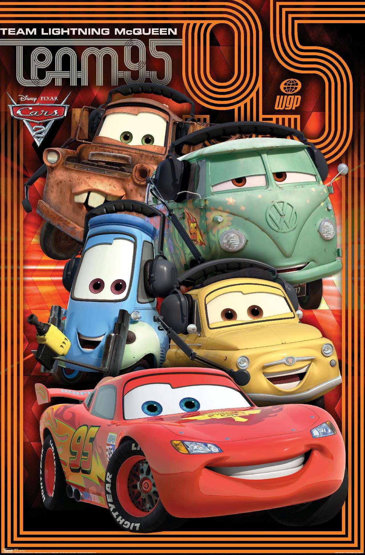 Disney Pixar Cars 2 - Pit Crew Wall Poster, 14.725" x 22.375" - Walmart.com