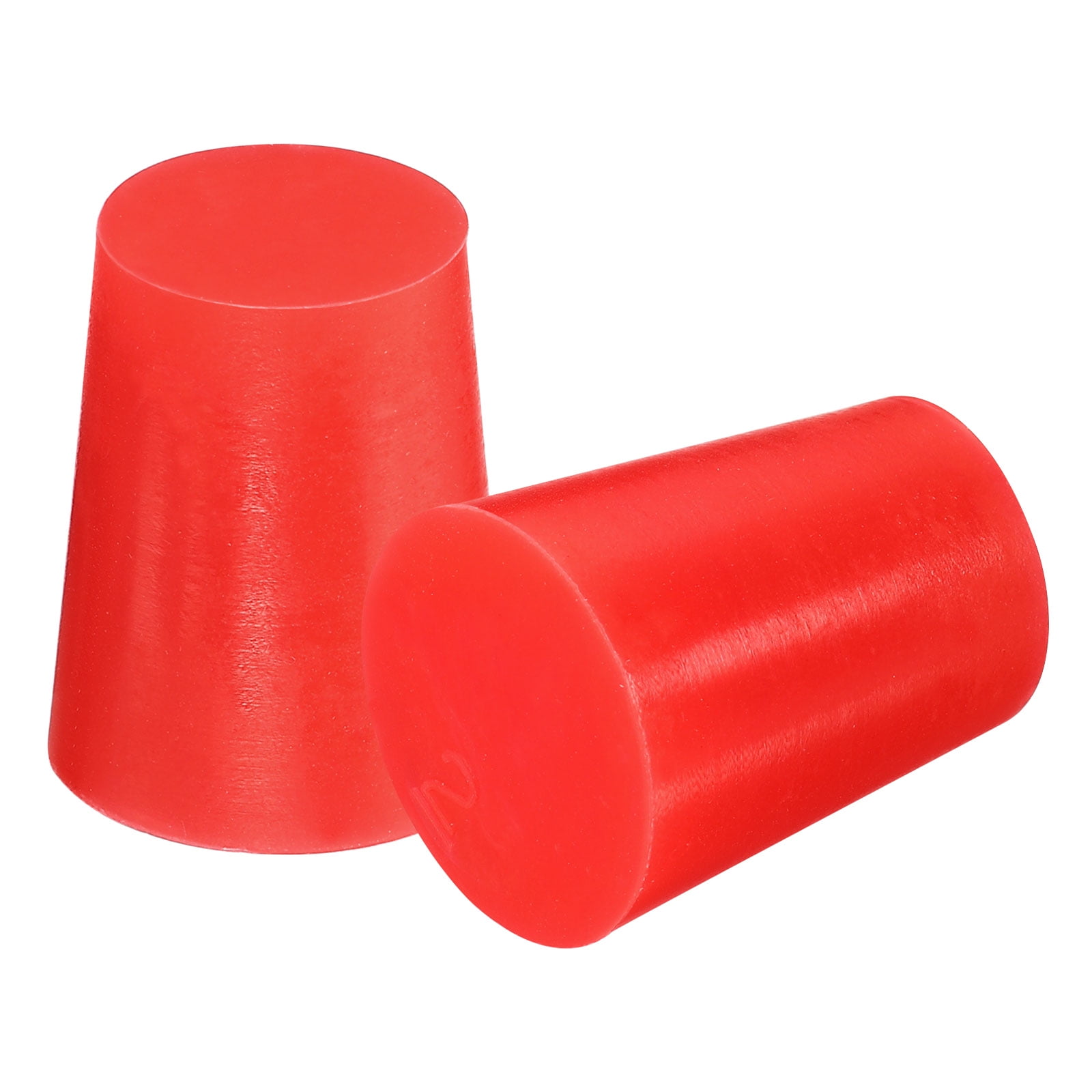 Uxcell Silicone Rubber Tapered Plug 16mm to 22mm Solid Red for Powder ...