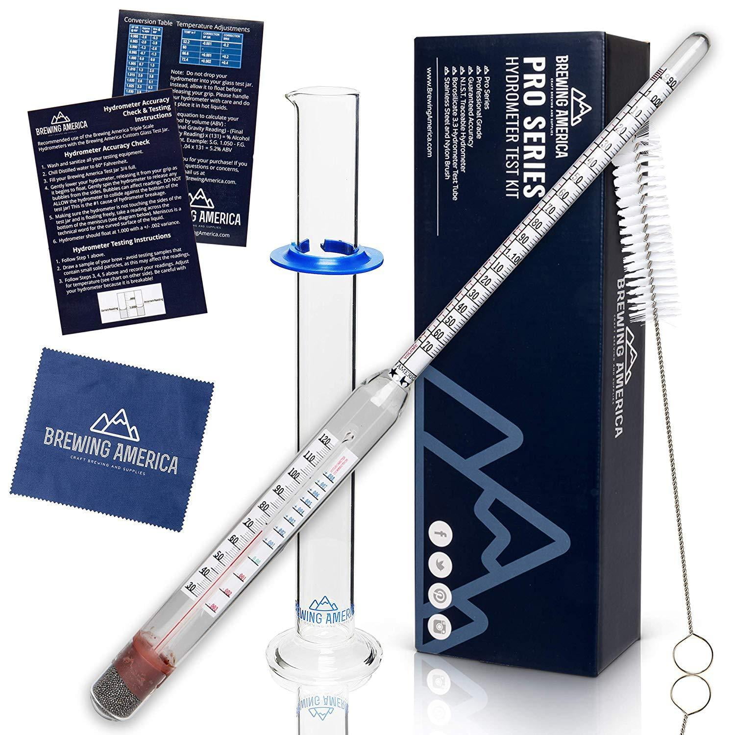 Thermo-Hydrometer ABV Tester Triple Scale American-made Specific ... Thermo-Hydrometer ABV Tester Triple Scale American-made Specific ...
