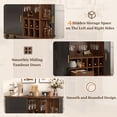avobird 39" Fluted Liquor & Coffee Bar Cabinet with 6 Wine Racks and 3 ...