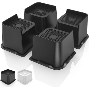 DEWEL Square Bed Risers (4CM Height) - Heavy Duty, Increase Height ...