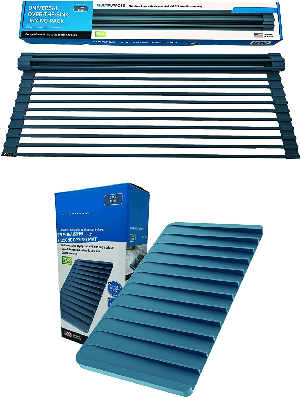 Combo Pack - Premium Multipurpose Blue Silicone Extra Large 21 Inch ...