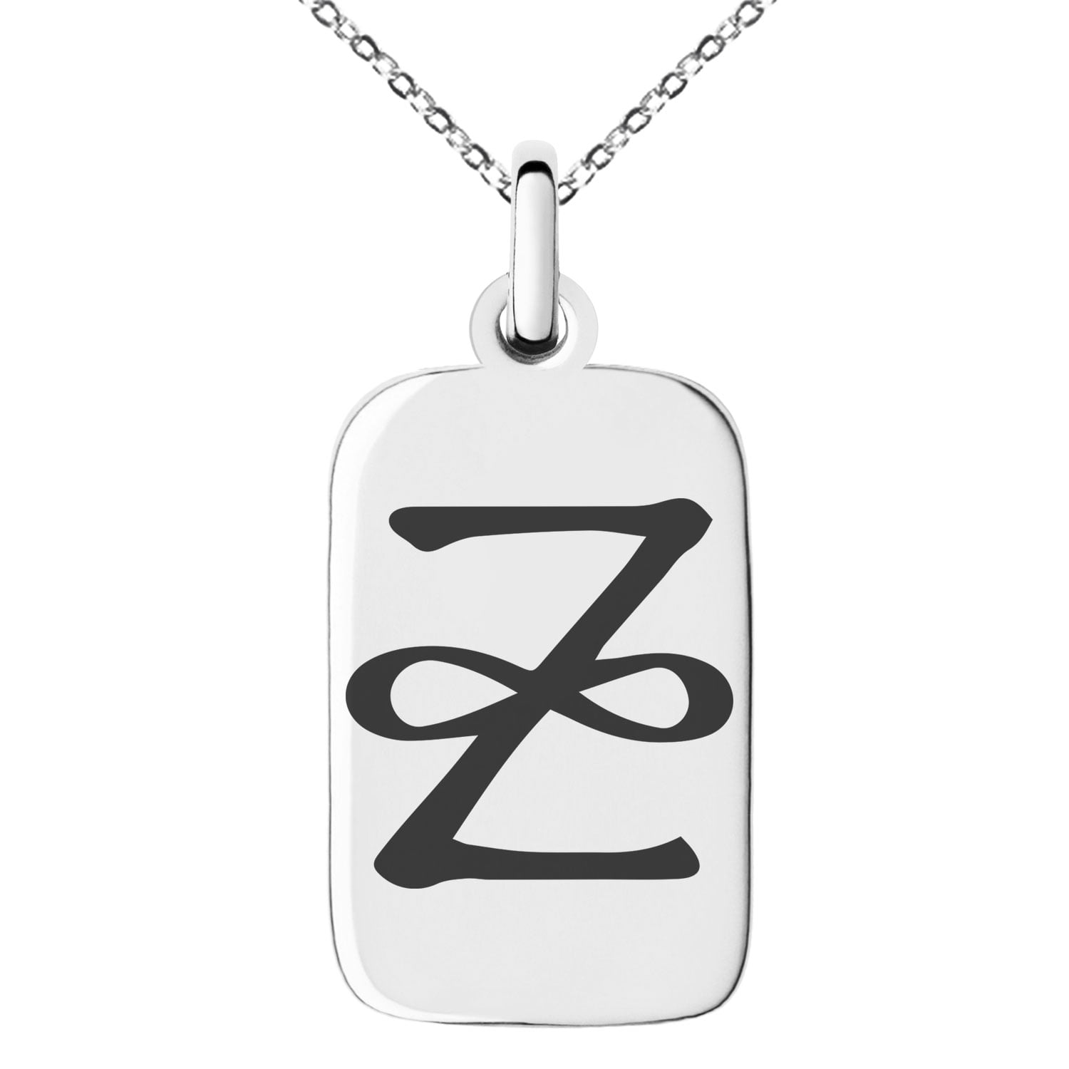 Stainless Steel Reiki Zonar Healing Engraved Small Rectangle Dog Tag ...