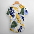 Green Hycomb Pattern Womens T Shirt New Fashion Printed Zipper V Neck