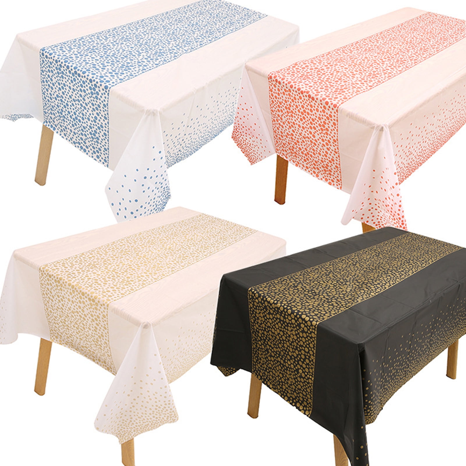 Happy date 53.94" x 107.87" Premium Disposable Plastic Tablecloth for ...