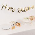 Efavormart 10ft Pre-Strung Metallic Gold Foil "Happy Birthday" Banner ...