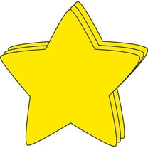 Creative Shapes Star Assorted Color Pre-Cut Paper Cutouts, 5.5in ...