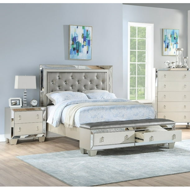 Traditional Elegant Gorgeous 3pc bedroom Set Queen Size Bed 2x ...