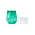 Amketima Transparent Plastic Diamond Shaped Self Watering Pot Set for ...