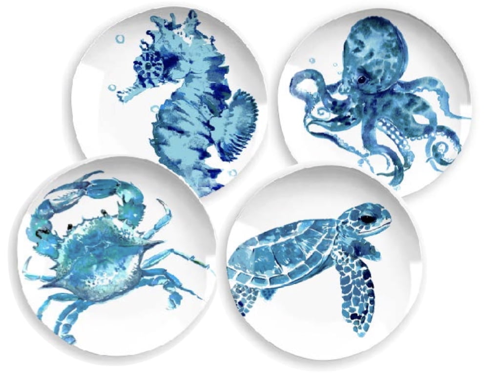 Kitchen & Dining ocean themed plates sea life dinnerware under the sea ...