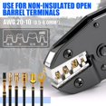 Crimping Tool for Non-Insulated Open Barrel Terminals-AWG 20-10 Ratchet ...