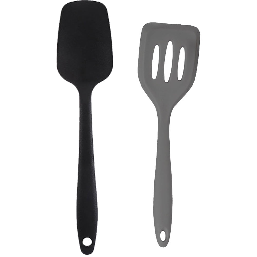 2 Piece Mini Kitchen Utensil Set- Silicone Kitchen Tools with Spatulas ...