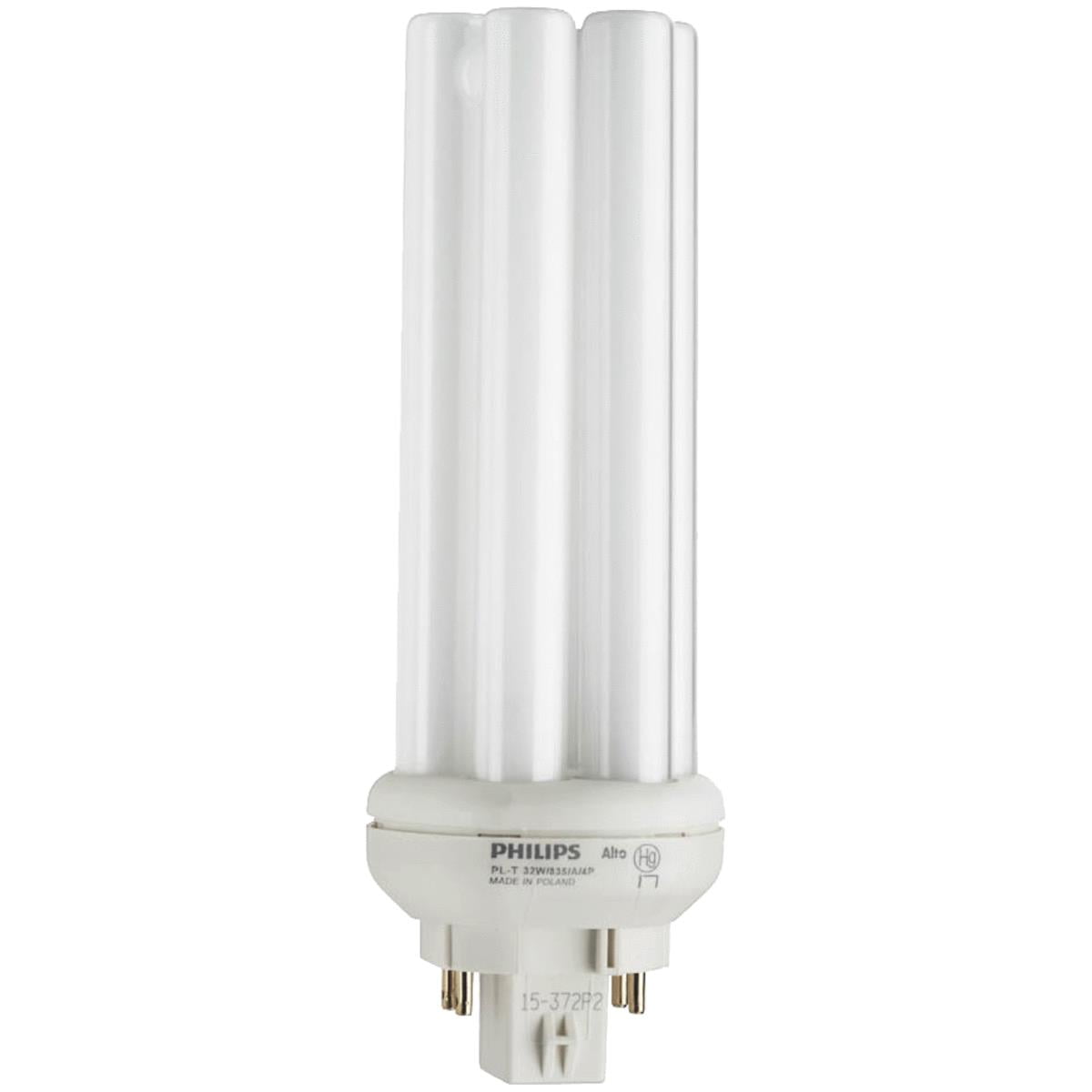 Philips 150W Equivalent Cool White GX24Q-3 Base PL-T CFL Light Bulb ...