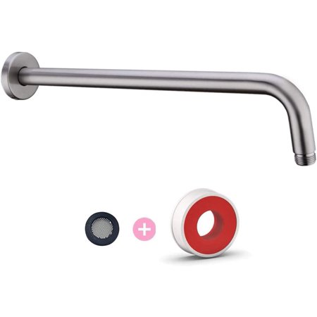 Brushed Nickel Arm Extension, 16 Inch Extra Long Head Pipe with Flange ...