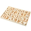 HILABEE 156Pcs Small Wooden Craft Letters, Alphabet Cutouts with ...