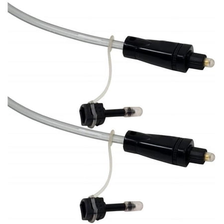 GE Jasco 33534 12 ft. Pro Digital Toslink Fiber Optic Cable & Mini ...