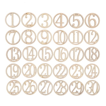 Crafts Central Pine Wood Beveled Wooden Numbers for Arts & Crafts ...