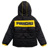 Pokemon Pikachu Boys Hooded Puffer Jacket - Winter Apparel Outfit for ...