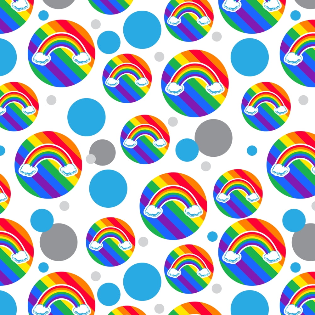 Double Rainbow with Clouds Premium Gift Wrap Wrapping Paper Roll ...