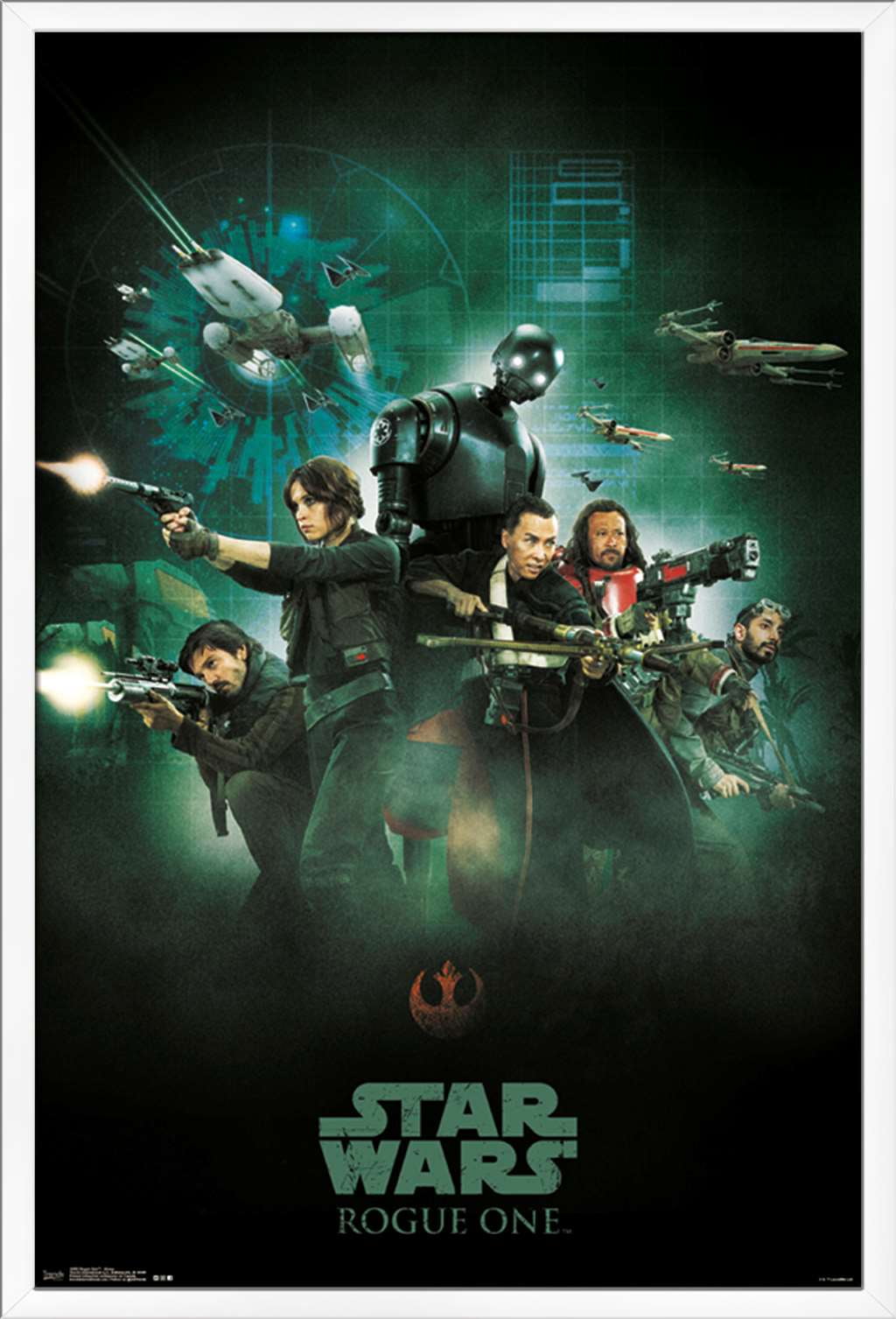 Star Wars: Rogue One - Group Wall Poster, 22.375" x 34", Framed ...