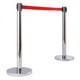 Costway 6Pcs Stanchion Posts Queue Pole Retractable Red Belt Crowd ...