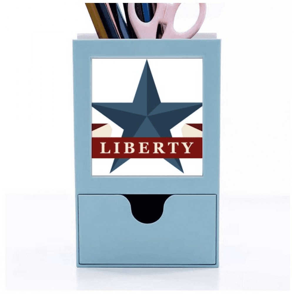 Pentagram Liberty Slogan America Country City Desk Supplies Organizer ...