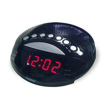 NAXA Electronics Dual Radio Alarm Clock - Black - Walmart.com