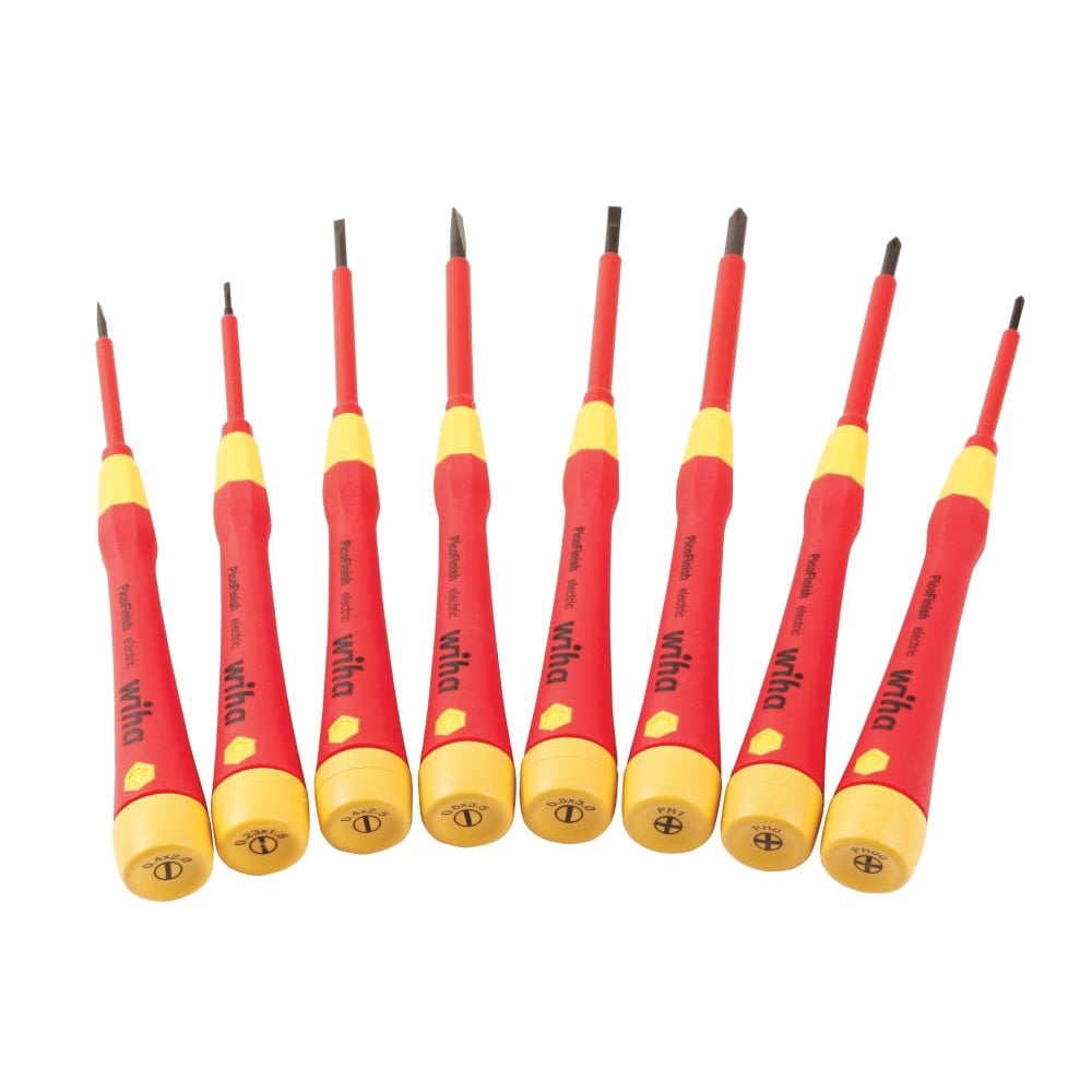 WIHA TOOLS 32088 Insulated Screwdriver Set,8 pcs - Walmart.com ...