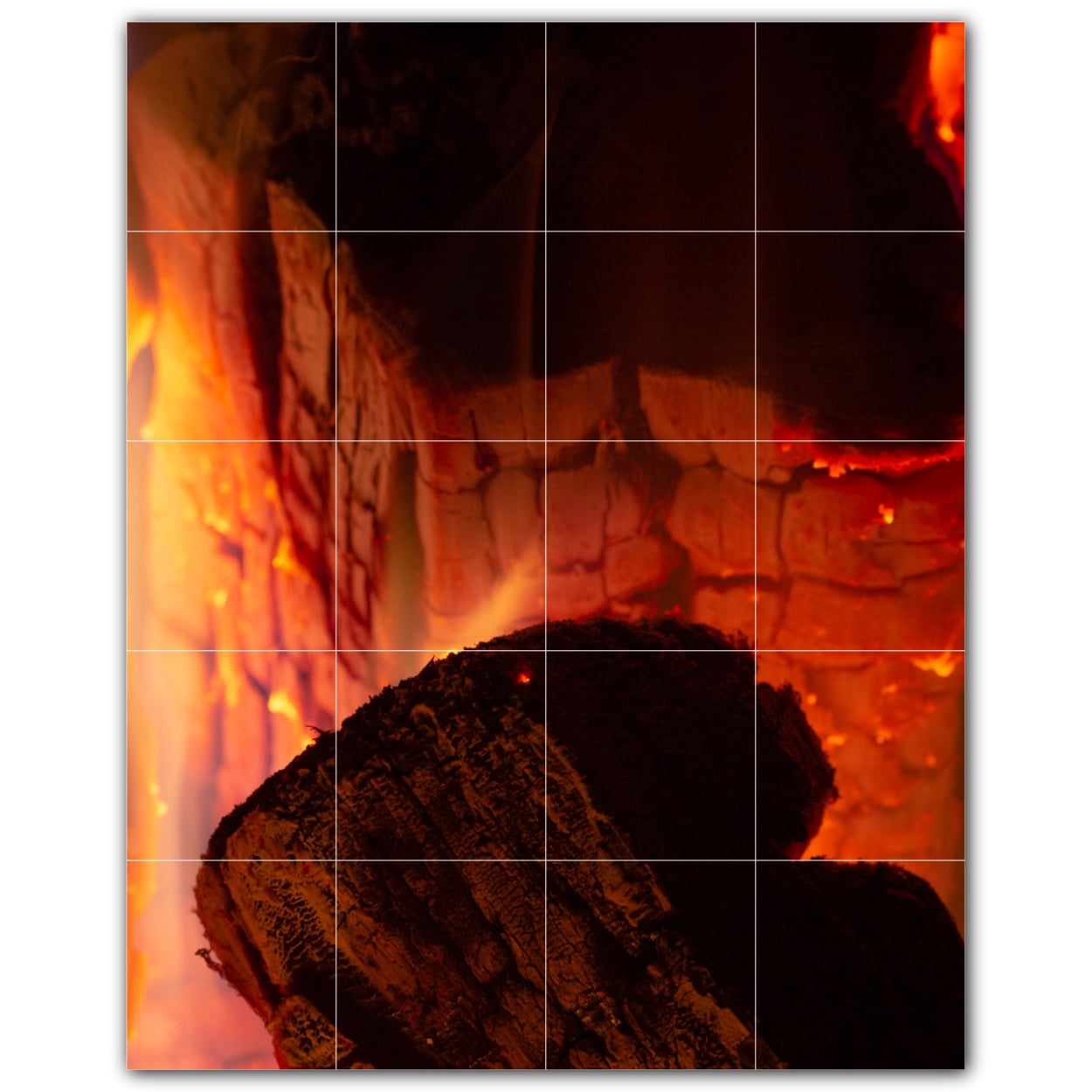 Picture-Tiles.com: Fire Ceramic Tile Wall Mural WAL500599-45S. 17"W x ...