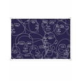 Abstract Style Sun Shade Sail 8'X10' Blue Modern Simple Character Line ...