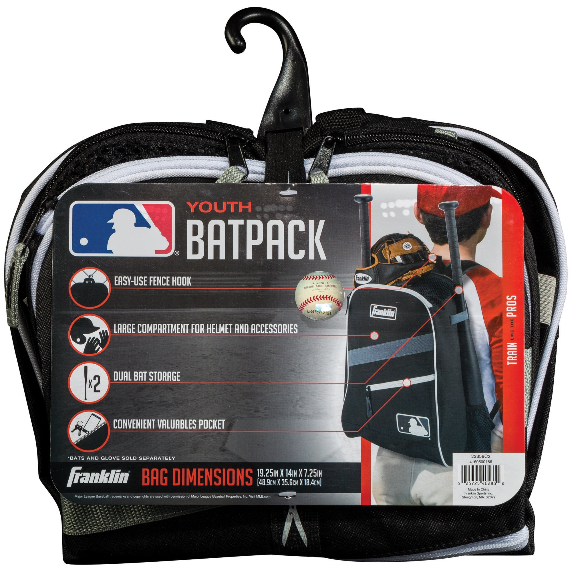 Franklin Sports Youth MLB Batpack Equipment Bat Backpack Baseball Gear franklin-sports-youth-mlb-batpack-equipment-bat-backpack-baseball-gear