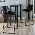 Faux Leather Dining Chairs Set of 4 18 Inch Kitchen & Dining Room Chair ...