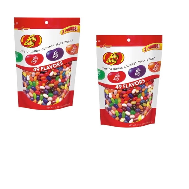 Jelly Belly 49 Assorted Flavors Jelly Beans, 2lb Bag - 2 Pack - Walmart ...