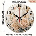 2D Flat, Silent Non-Ticking Wooden Wall Clock - Floral Dental-Themed ...
