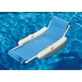66-Inch Blue and White Rippled Eva Float Swimming Pool Lounge Chair ...