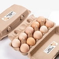 180 Pcs Chicken Farm Fresh Eggs Sticker 1x2.64 Inch(2.5x6.7cm) Unwashed ...