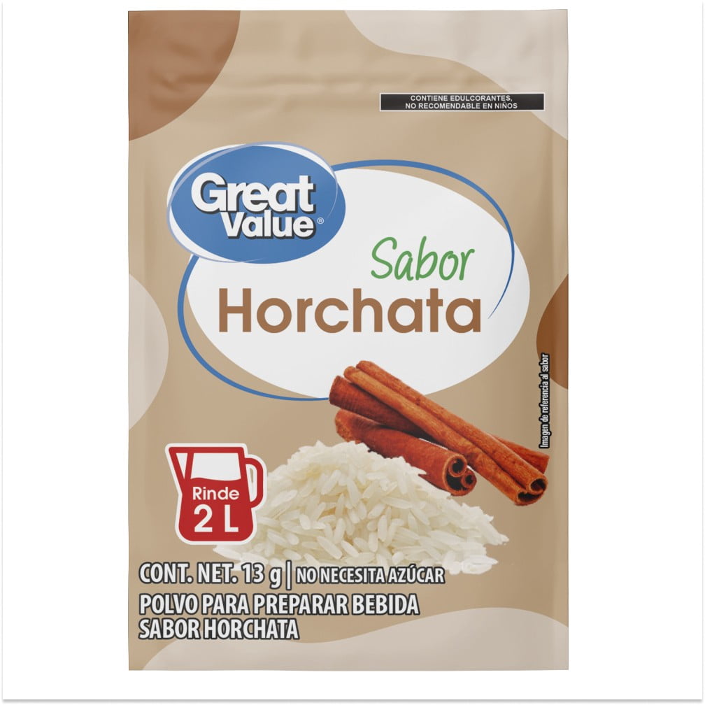Polvo para preparar bebida Great Value sabor horchata 13 g | Walmart en ...