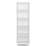 Simpli Home Acadian 72 inch Transitional Solid Wood 5 Shelf Bookshelf ...