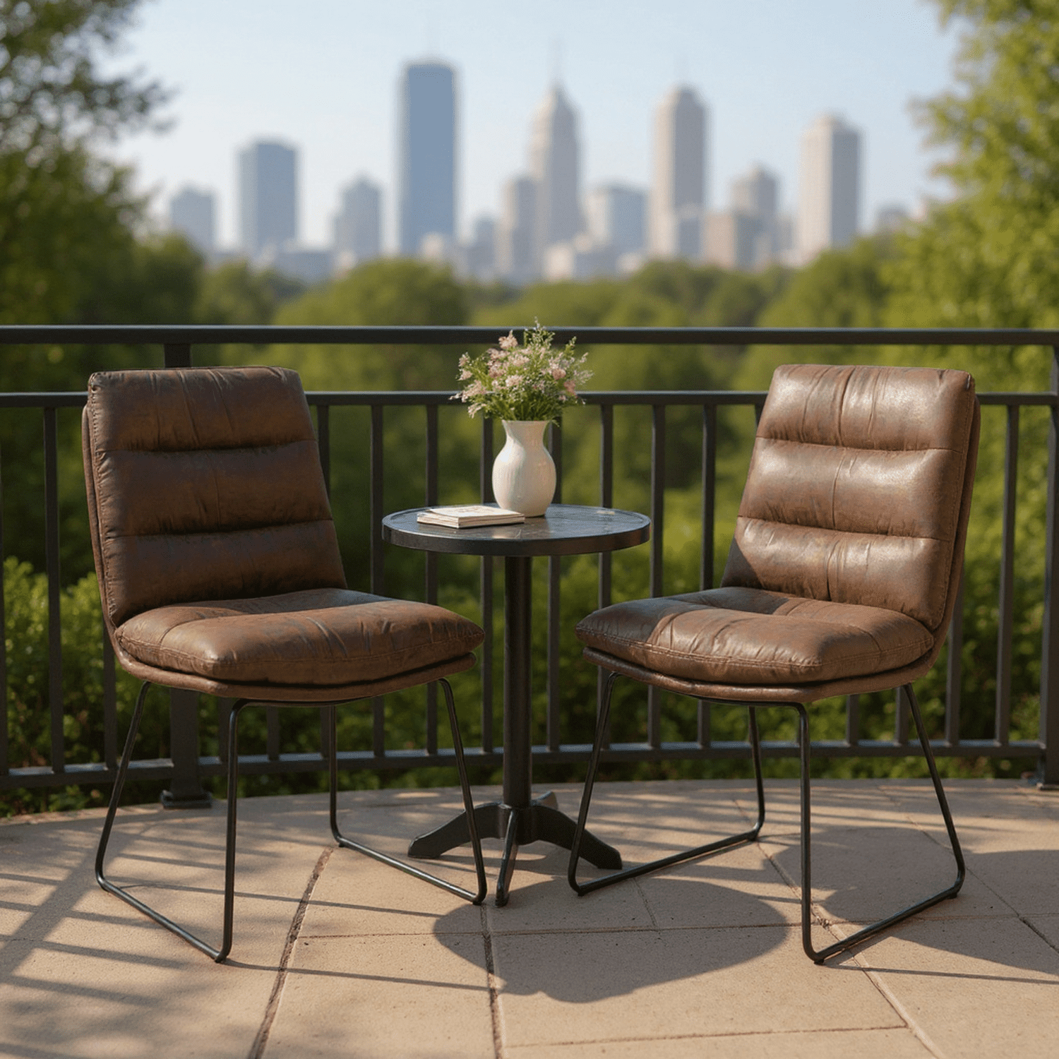 Click here for Homy Casa Set Of 2 Padded Faux Leather Dining Chai... prices