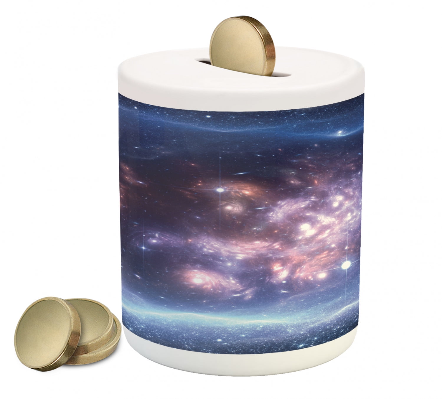 Outer Space Piggy Bank, Outer Space Nebula Gas Cloud and Star Clusters ...