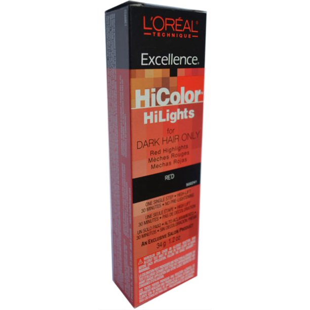 L'Oreal Excellence HiColor Red HiLights, 1.2 oz (Pack of 2) - Walmart.com
